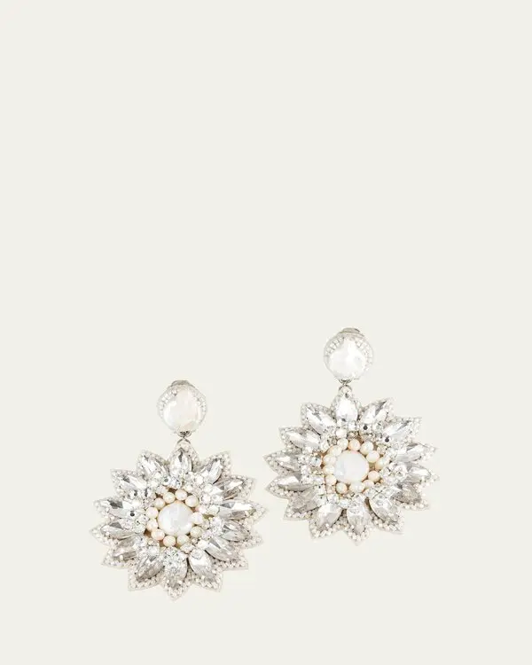 Ranjana Khan Dioses Pearl Earrings - Crystal