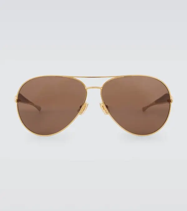Bottega Veneta Aviator Sunglasses - Gold