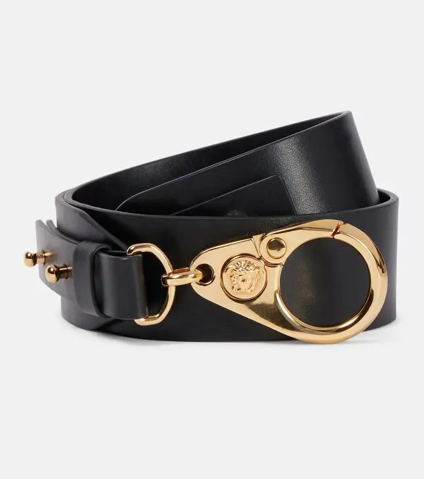 Versace Leather Belt - Black