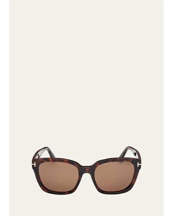 TOM FORD Haylay Rectangle Sunglasses - Brown