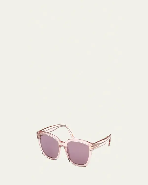 TOM FORD Haylay Rectangle Sunglasses - Pnkoviol