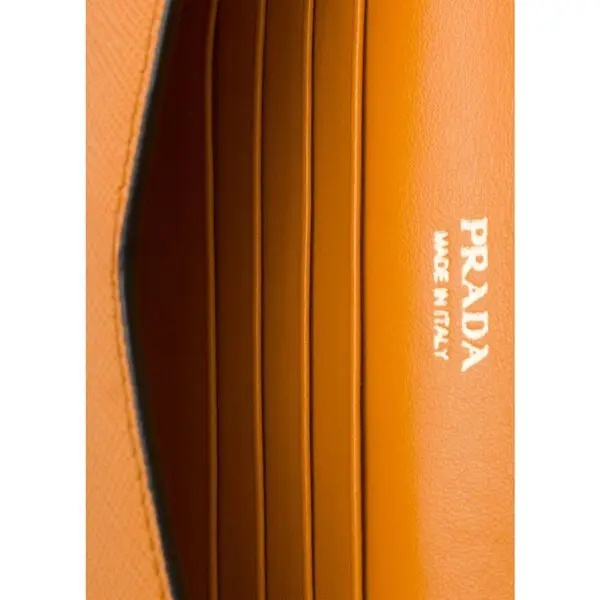 Prada Envelope Flap Saffiano Leather Wallet On Chain