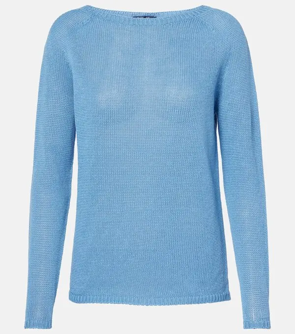 Max Mara Giolino Linen Sweater - Blue