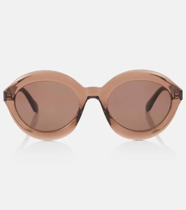 Alaïa Round Frame Sunglasses - Brown