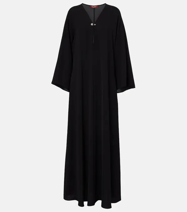 Max Mara Lillo Cady Maxi Dress - Black