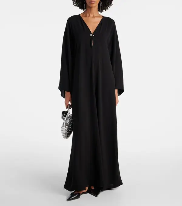 Max Mara Lillo Cady Maxi Dress - Black