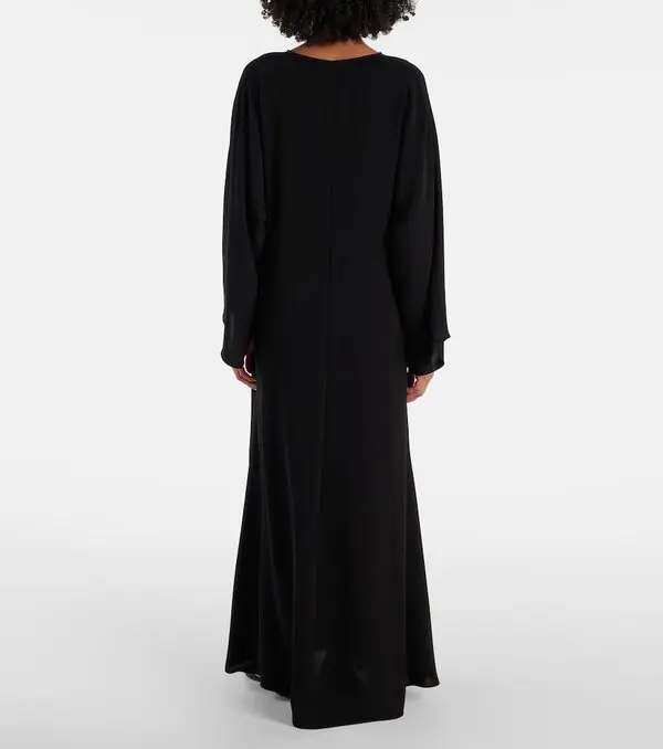 Max Mara Lillo Cady Maxi Dress - Black