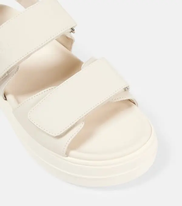 Hogan H680 Leather Sandals - White
