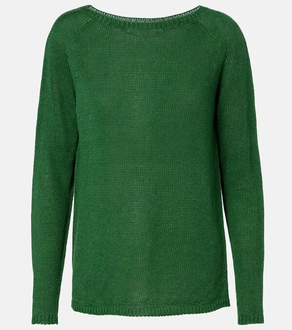 Max Mara Giolino Linen Sweater - Green