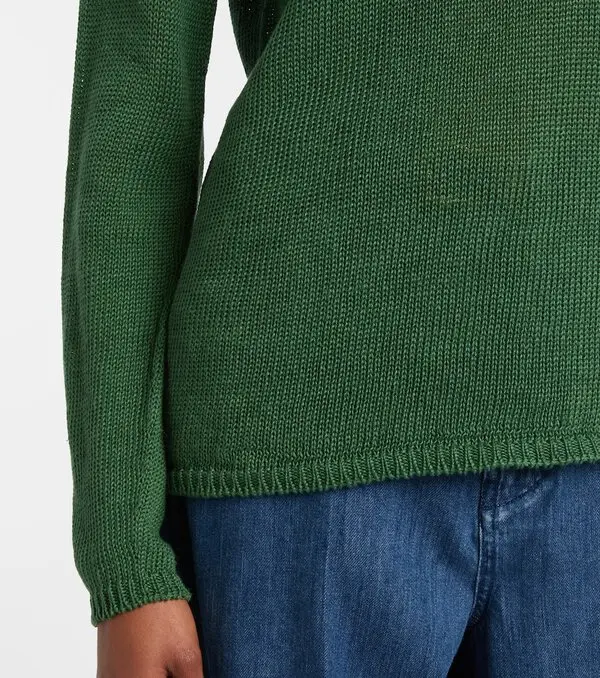 Max Mara Giolino Linen Sweater - Green