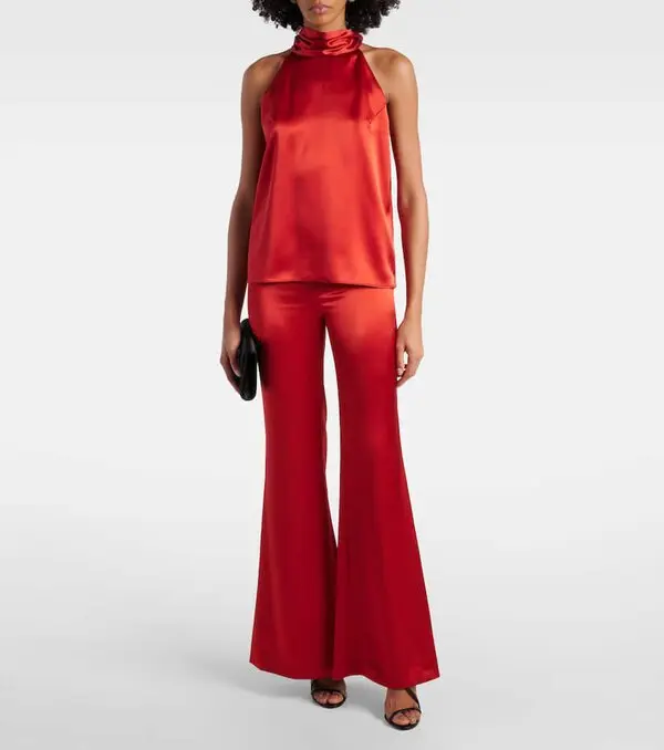 Galvan Atruvia Wide-leg Pants - Red