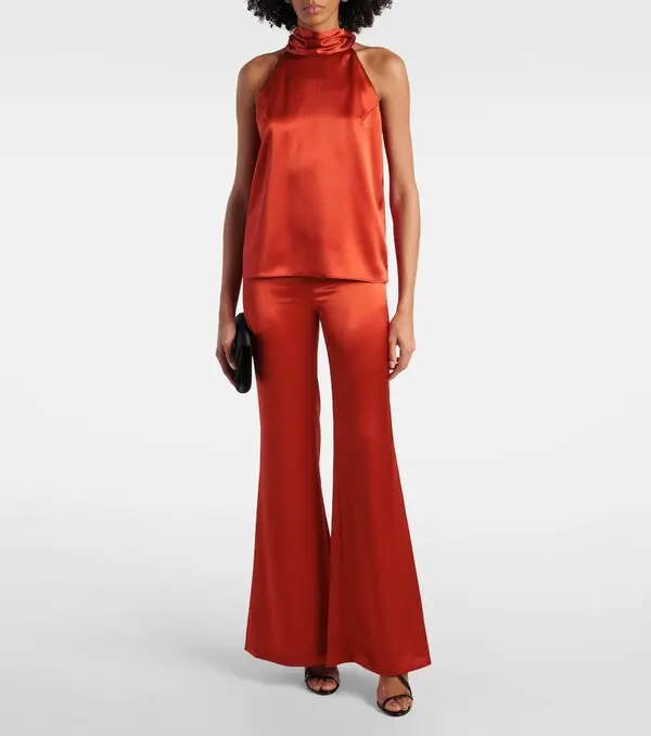 Galvan Atruvia Wide-leg Pants - Red
