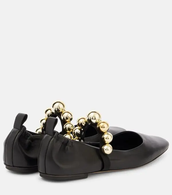 SOULIERS MARTINEZ Flamenca Leather Mary Jane Flats