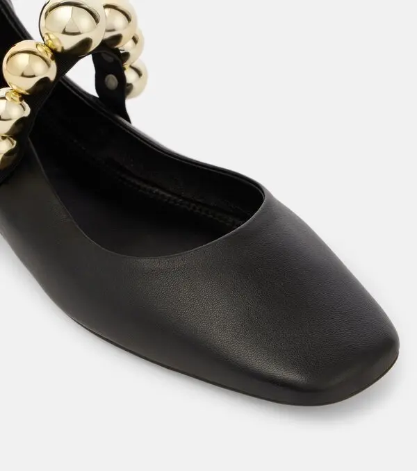 SOULIERS MARTINEZ Flamenca Leather Mary Jane Flats