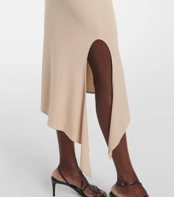 COURREGES Courrèges Undressed Asymmetrical Midi Dress - Beige