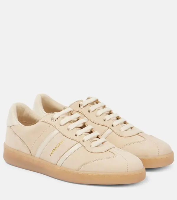 FERRAGAMO Achille 1 Leather Sneakers - White