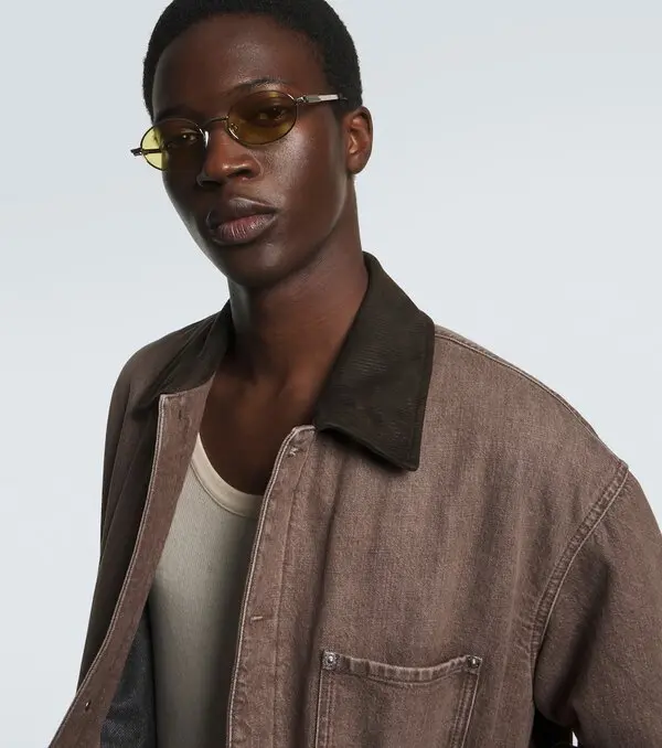 Bottega Veneta Oval Sunglasses - Silver