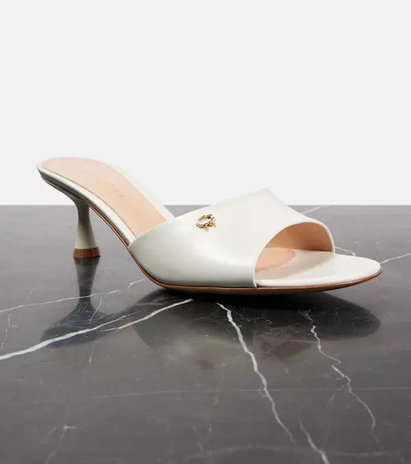 GIANVITO ROSSI 55 Leather Mules