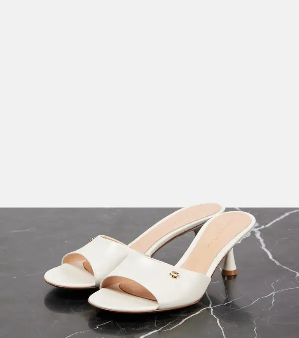 GIANVITO ROSSI 55 Leather Mules
