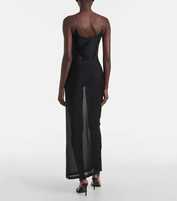 Alaïa Sheer Knitted Midi Dress
