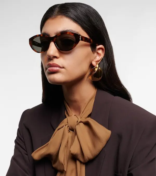 Saint Laurent Sl M148 Cat-eye Sunglasses - Brown