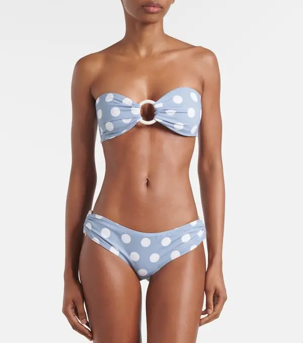 Marysia Coronada Polka-dot Bikini Bottom - Blue