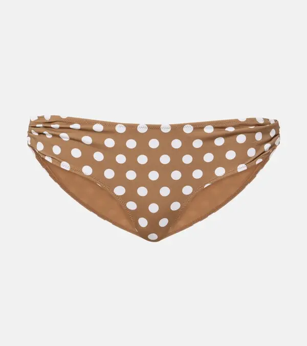 Marysia Coronada Polka-dot Bikini Bottom - Brown