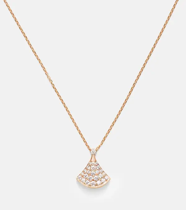 BVLGARI Diva's Dream 18kt Rose Necklace With Diamonds - Gold