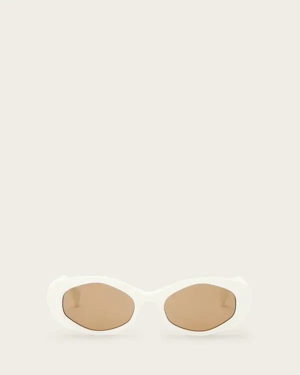 ALLSAINTS Carolyn Square Cat Eye Sunglasses - Gloss Creme