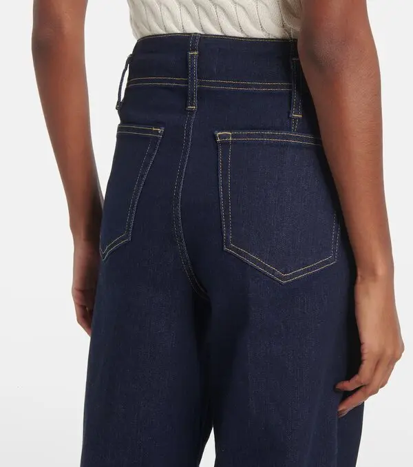 FRAME The Seamed Wide High-rise Jeans