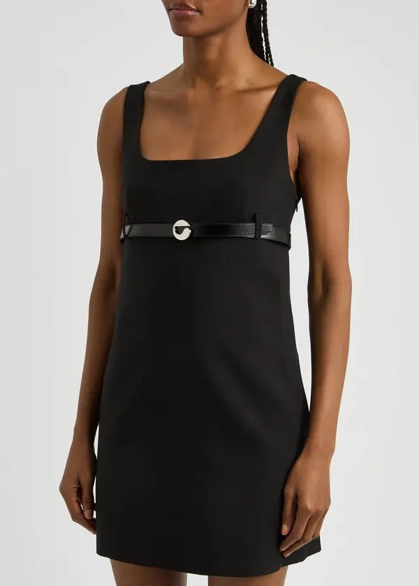 Coperni Belted Woven Mini Dress