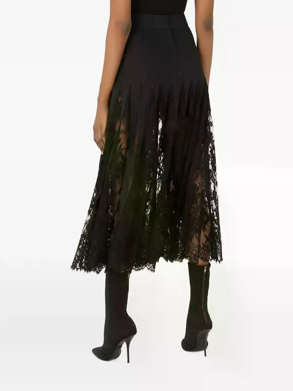 Dolce & Gabbana Silk Chiffon Voile Calf-length Skirt