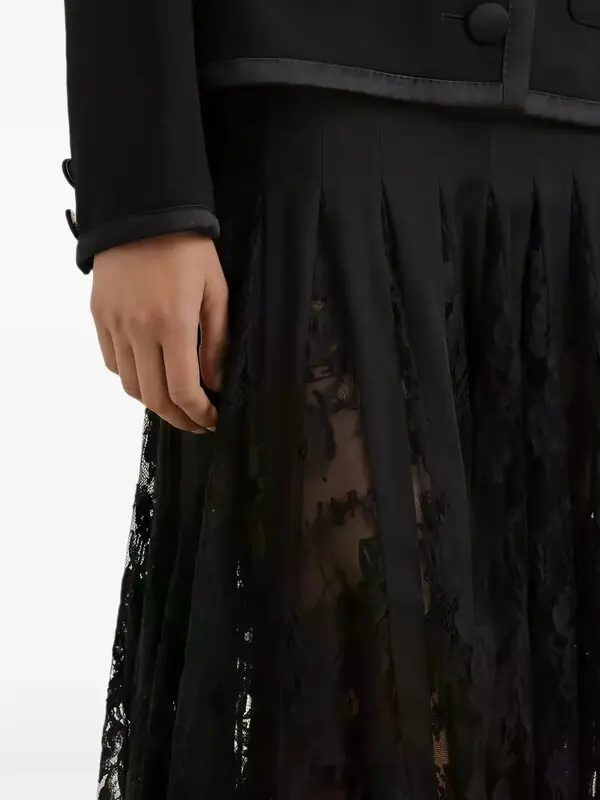 Dolce & Gabbana Silk Chiffon Voile Calf-length Skirt