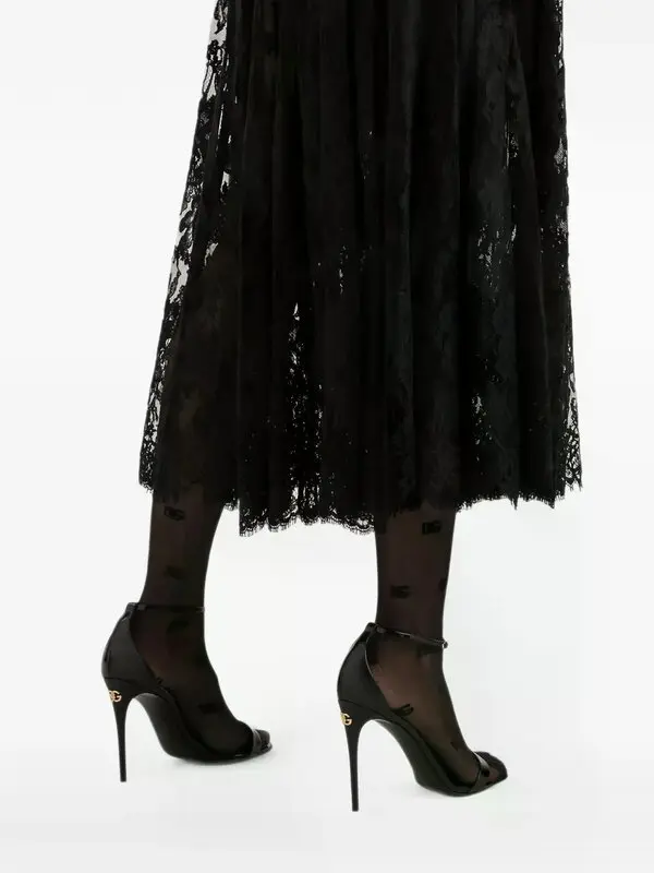 Dolce & Gabbana Silk Chiffon Voile Calf-length Skirt