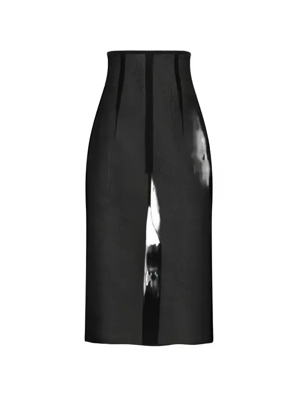 Dolce & Gabbana Silk Chiffon Voile Calf-length Skirt - Black