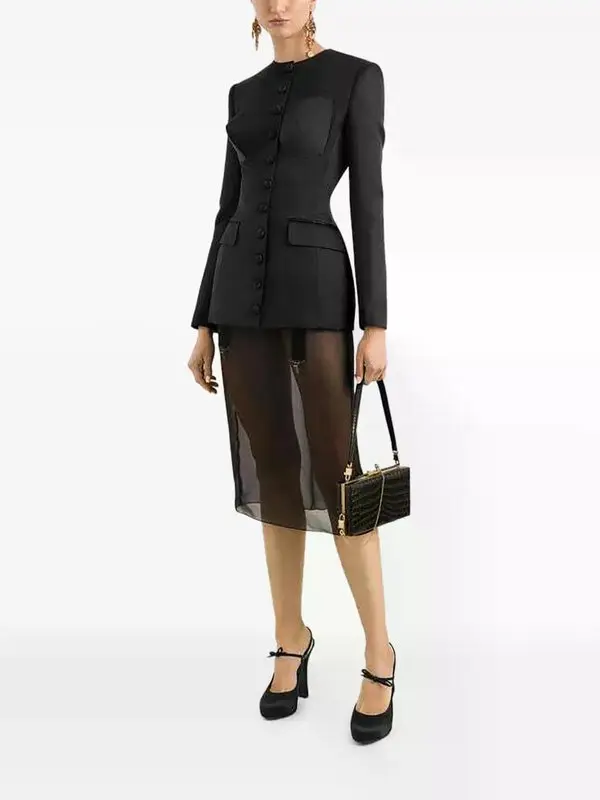 Dolce & Gabbana Silk Chiffon Voile Calf-length Skirt