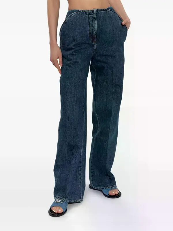Givenchy 4g-embroidered Straight-leg Jeans