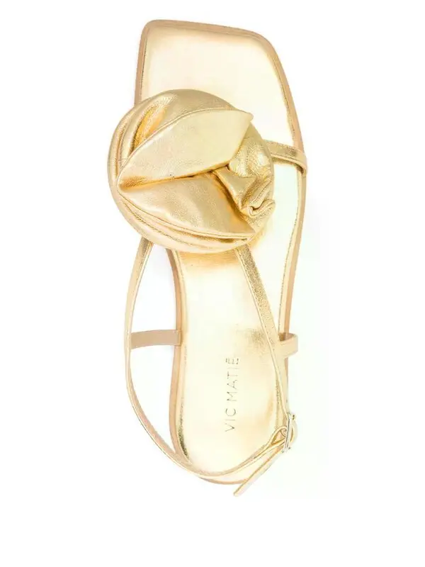 VIC MATIE Metallic Sandals - Gold