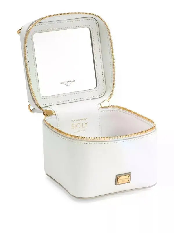 Dolce & Gabbana Sicily Cube Vanity Bag - White
