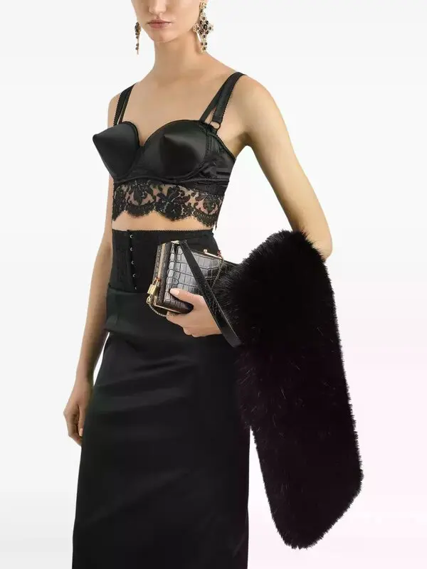 Dolce & Gabbana Faux Fur Muff - Black