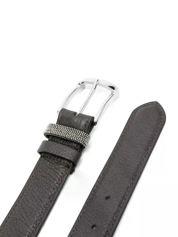 Peserico Brown Leather Belt with Silver Buckle Peserico Metal Buckle Leather Belt In Brown - 35% Off  main image 4