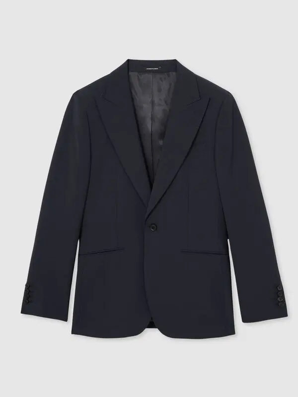 REISS Sb Dream Sb Regular-fit Single-breasted Wool-blend Suit Blazer - Bright Blue