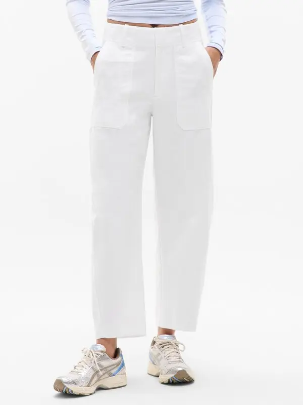 Athleta Skyline High Rise Barrel Leg Pant - Bright White