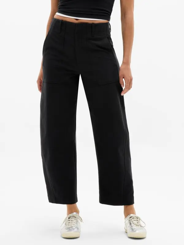 Athleta Skyline High Rise Barrel Leg Pant - Black