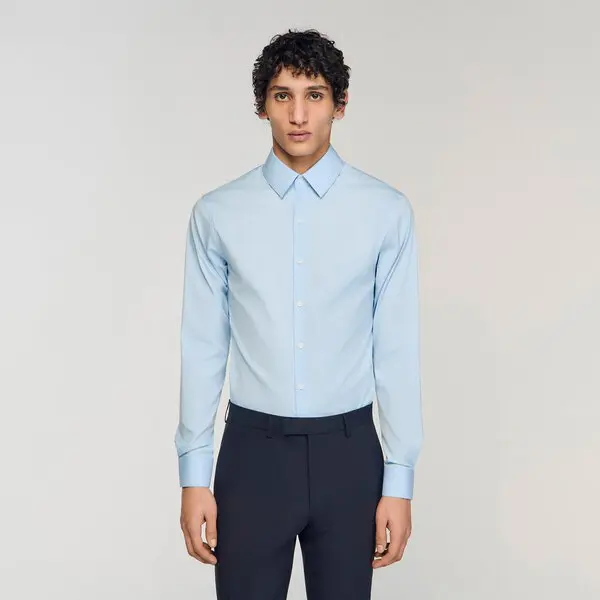Sandro Plain Shirt - Blue Sky