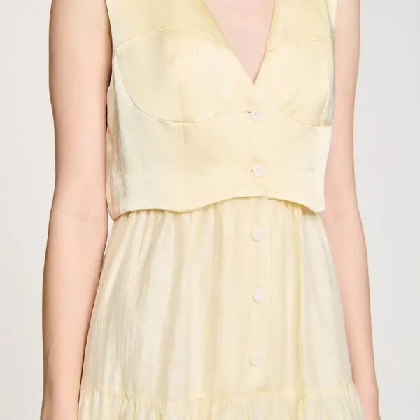 Sandro Linen Maxi Dress