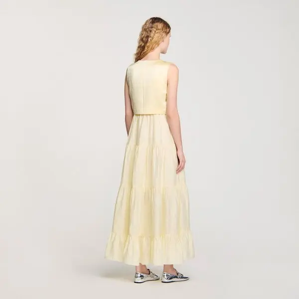 Sandro Linen Maxi Dress