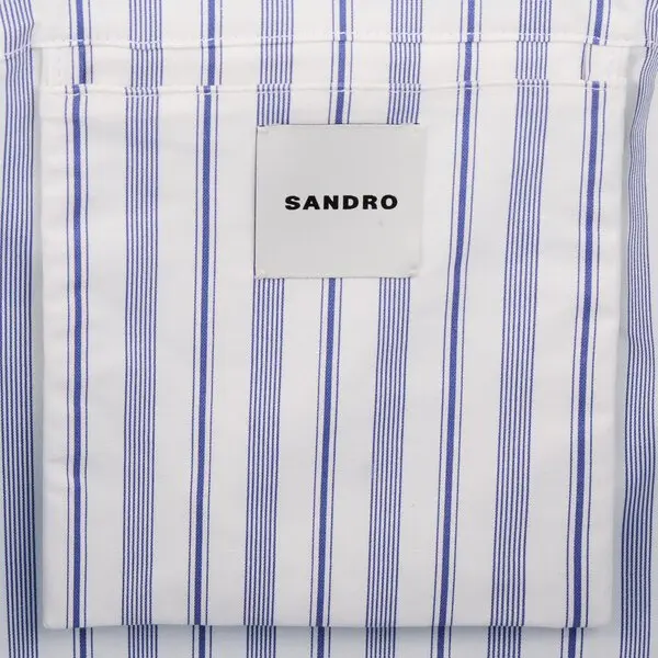 Sandro Striped Canvas Tote Bag