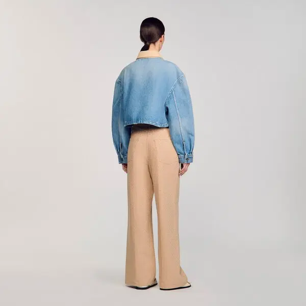 Sandro Denim Studded Jacket