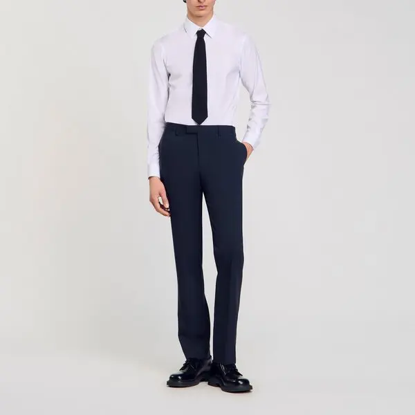 Sandro Classic Wool Suit Trousers - Midnight Blue